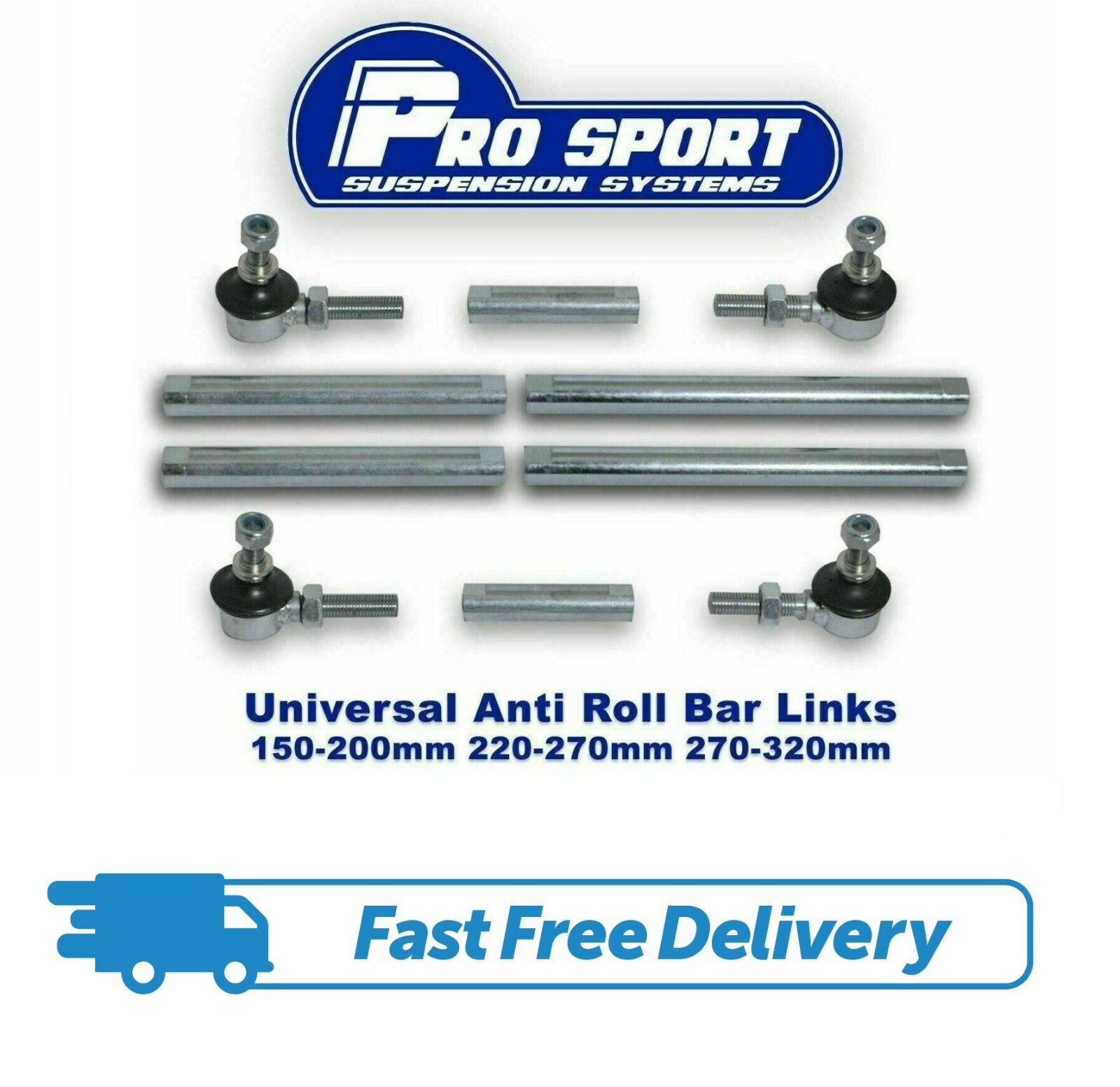 NEW PROSPORT ADJUSTABLE DROP LINKS ANTI ROLL BAR LINKS KIT 150-320mm ...