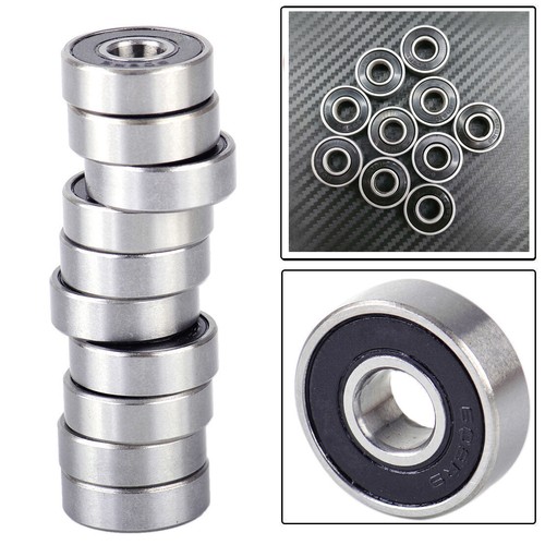 10Pcs 608-2RS 608 Miniature Ball Bearings Load Deep Groove Steel Sealed ...