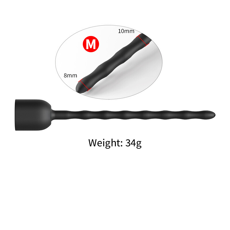 Male Electric Soft Silicone Stretcher Urethral Sounding Rod Plug ...