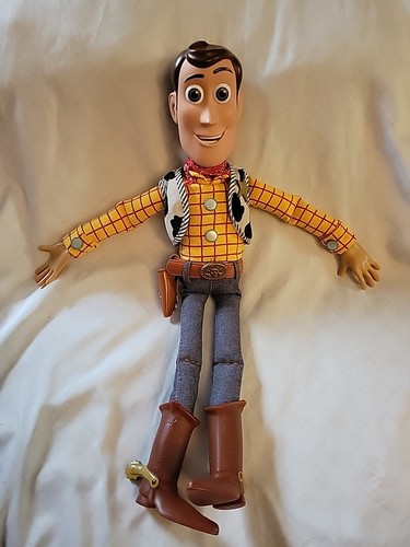 Disney Pixar Thinkway Toy Story Woody Pull String Doll 15” Works No Hat ...