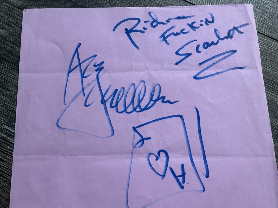 Kiss ACE FREHLEY Signed Autograph Ace Band Richie Scarlet more 1994 ...