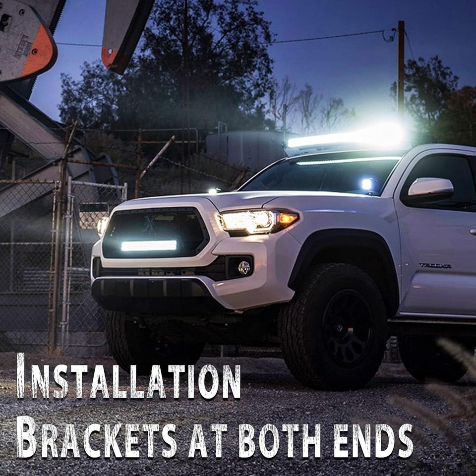Universal LED Light Bar Mounting Bracket - Heavy-Duty Aluminum, Black ...