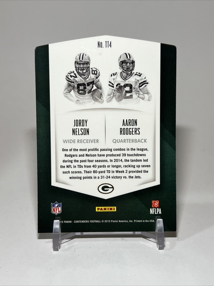 2015 Panini Contenders - Touchdown Tandems Aaron Rodgers, Jordy Nelson ...