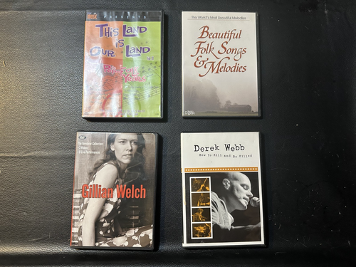 Music DVD - Lot of 4 - Derek Webb, Gillian Welch, plus 2 Folk ...