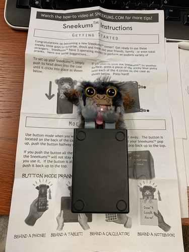 Sneekums Pet Pranksters Scary Device With Instruction Sheet Prank Trick ...