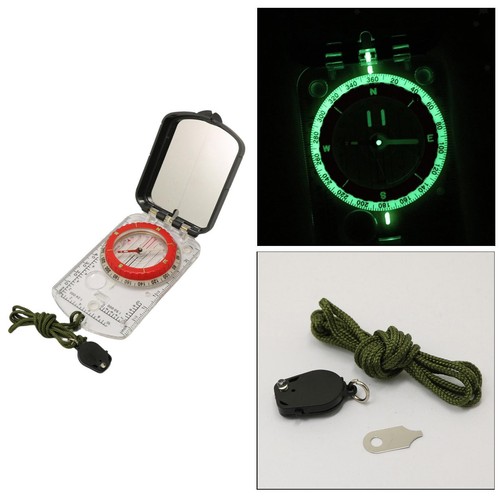 Pocket Army Compass Scale Map Ruler Survival Hunting Mountaineering ...