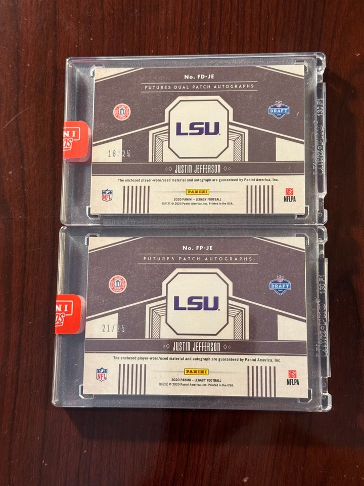 2020 Legacy Justin Jefferson RC RPA Rookie Patch Autos JERSEY #/25 ...