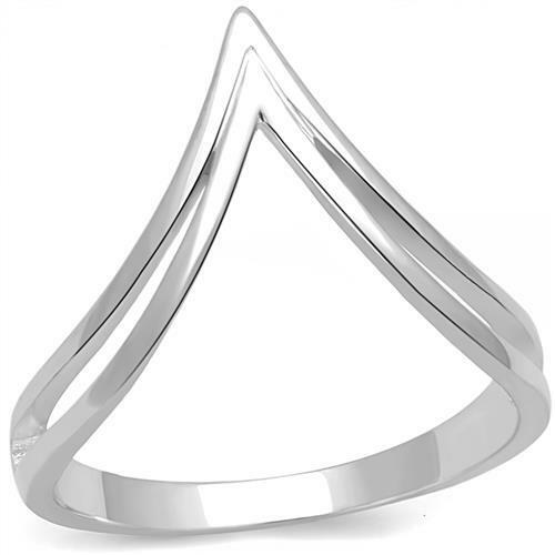 Ladies wishbone ring sterling silver 925 handmade no stone highly ...