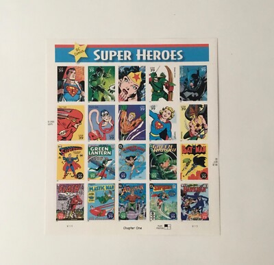 2005 DC Comics Super Heroes stamps - sheet of 20 - 39 Cent Stamps Scott ...