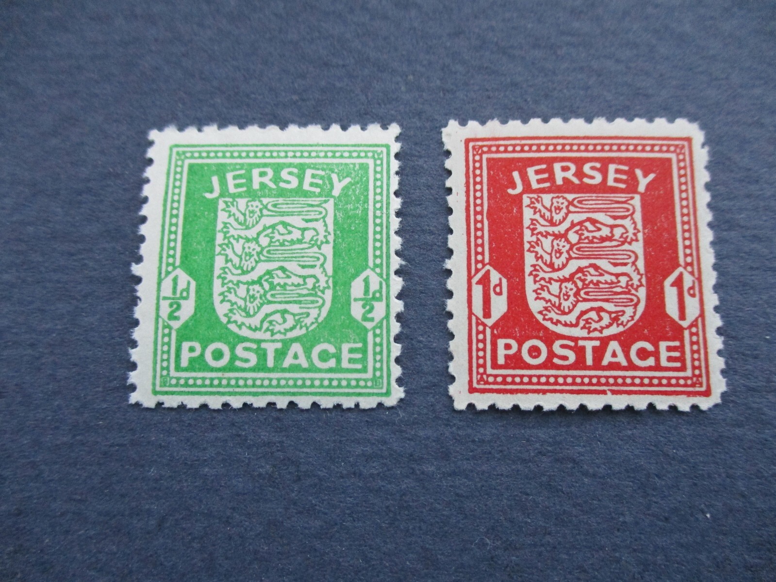 JERSEY 1941 WARTIME ARMS ISSUE, 1/2d GREEN AND 1d RED, U/MINT | eBay UK