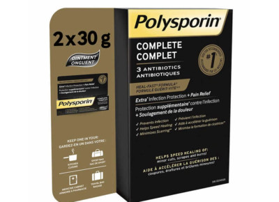 2x 30g Packs Polysporin Original COMPLETE Antibiotic Ointment- HEAL ...