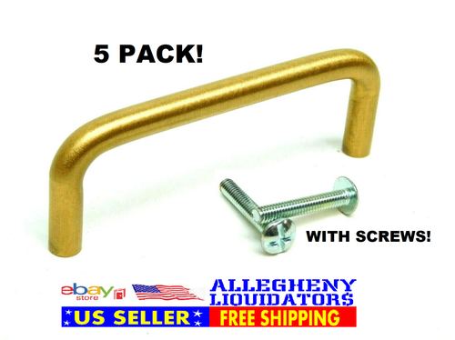 5 PACK! Stanley 4484 Bronze 4" CC Cabinet Wire Pull Handles With SCREWS ...