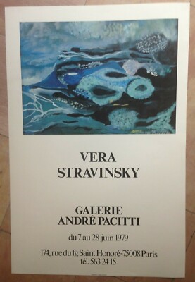 VERA STRAVINSKY 1979 AFFICHE ORIGINALE GALERIE ANDRE PACITTI PARIS | eBay