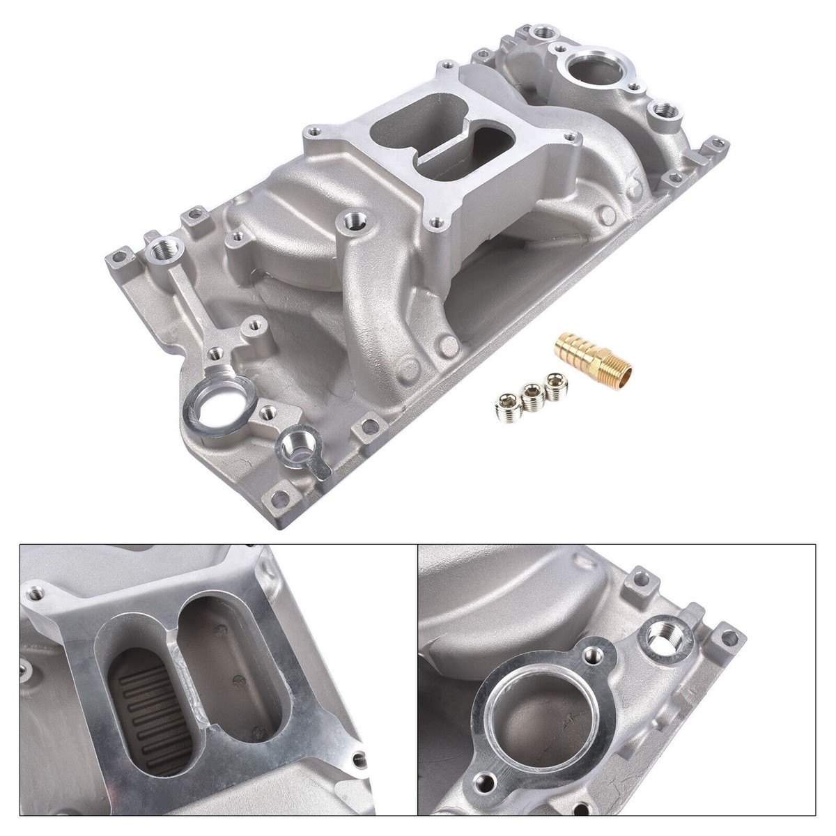 Intake Manifolds For Ford E-350 Econoline Aluminum Dual Plane Air Gap ...