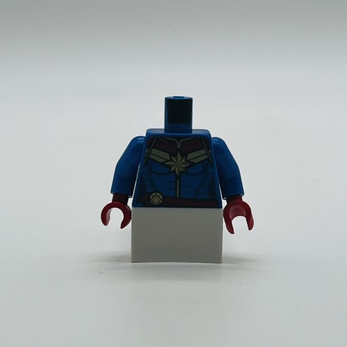Lego Minifigure Torso Captain Marvel Blue Female Outline with Gold 8 ...