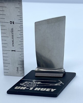 Bell UH-1 Huey Helicopter Tubine Engine Blade. Desk Model Veteran ...
