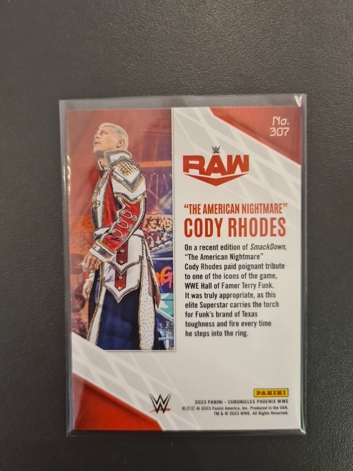 Phoenix Cody Rhodes Panini Wwe Chronicles Carte Catch | eBay