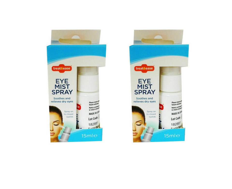 Eye Spray 2 x 15ml Mist Eyelid Spray REFRESHING DRY TIRED IRRITATED ...