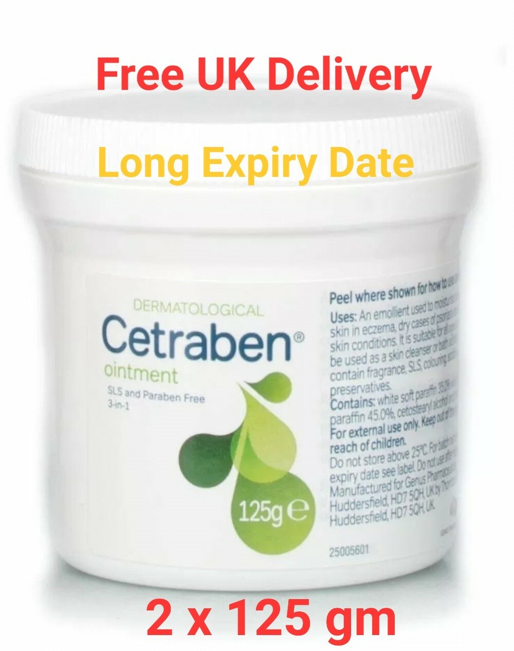Cetraben Ointment for Dry Skin & Eczema - 2 X 125 gm Brand New | eBay UK