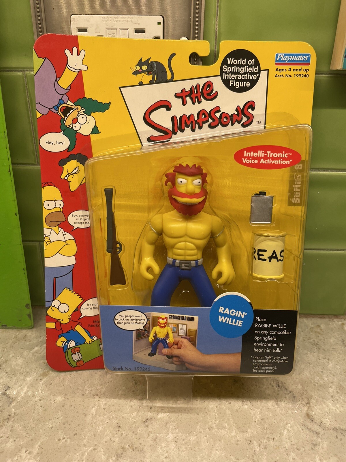 The Simpsons Ragin Willie Action Figure Series 8 World Of Springfield ...