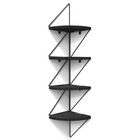 Corner Shelf Wall Mount 4-Tier Rustic Wood Floating Shelves Wall ...