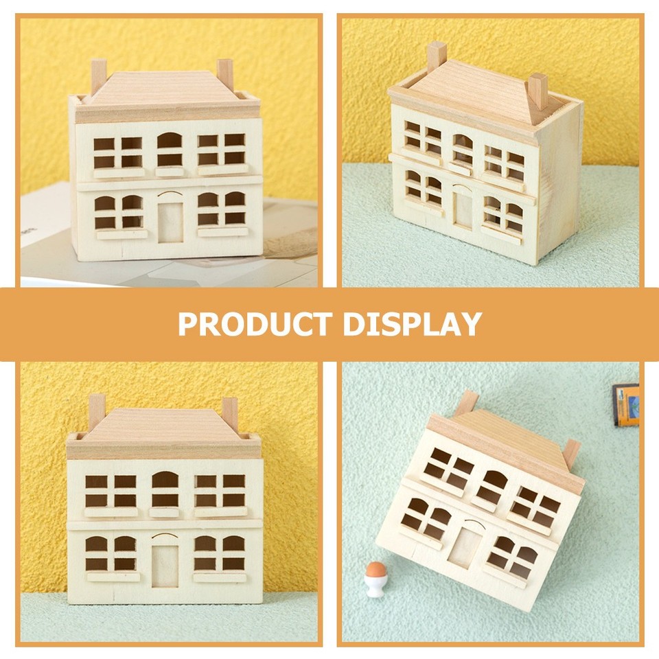 Mini Landscape Villa Wooden Villa Ornament Ornament Model wooden villa ...