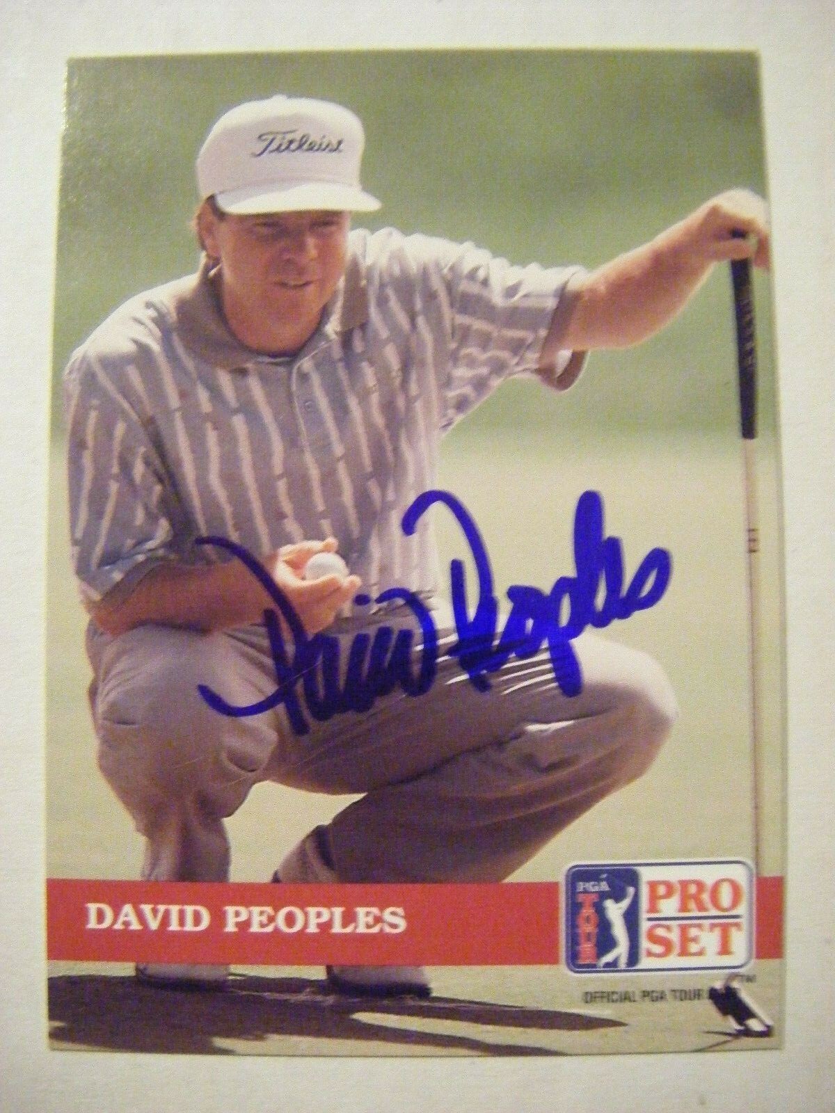 DAVID PEOPLES signed 1992 Pro Set golf card AUTO FLORIDA GATORS AUGUSTA ...