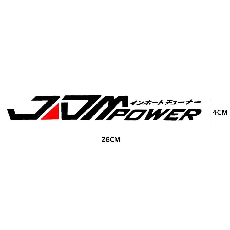 JDM Power Car Stickers Reflective Auto Styling Bumper Decals Decor ...