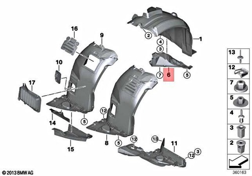 Genuine Wheel Arch Cover Lower Left BMW M3 E92 E93 Cabrio Coupe ...