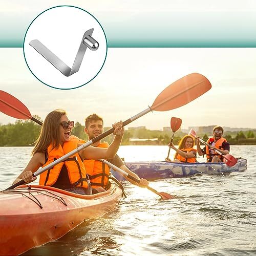 10 Pcs Stainless Steel Tent Pole Spring Clips Push Button Snap Clips ...