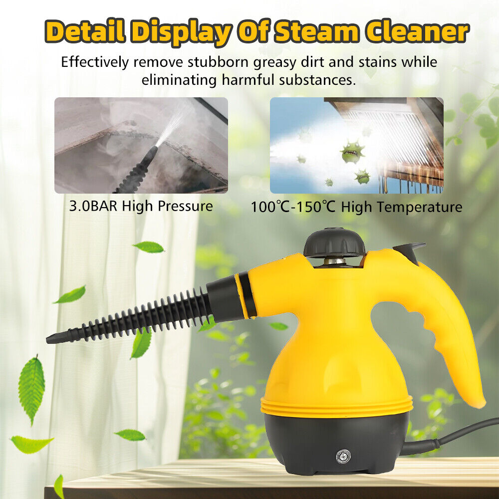 Multi Purpose Handheld Steam Cleaner 1050W Portable Steamer Multi Purpose Handheld Steam Cleaner 1050W Portable Steamer