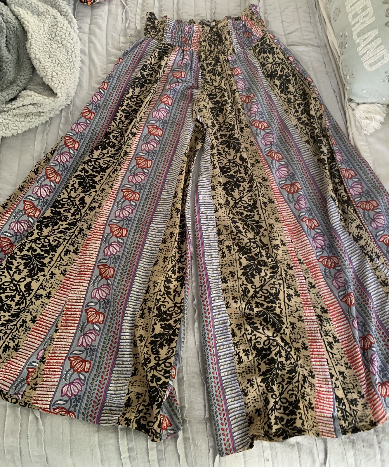 Earthbound Womens Multicolor Wide Leg Pants Size Small | eBay