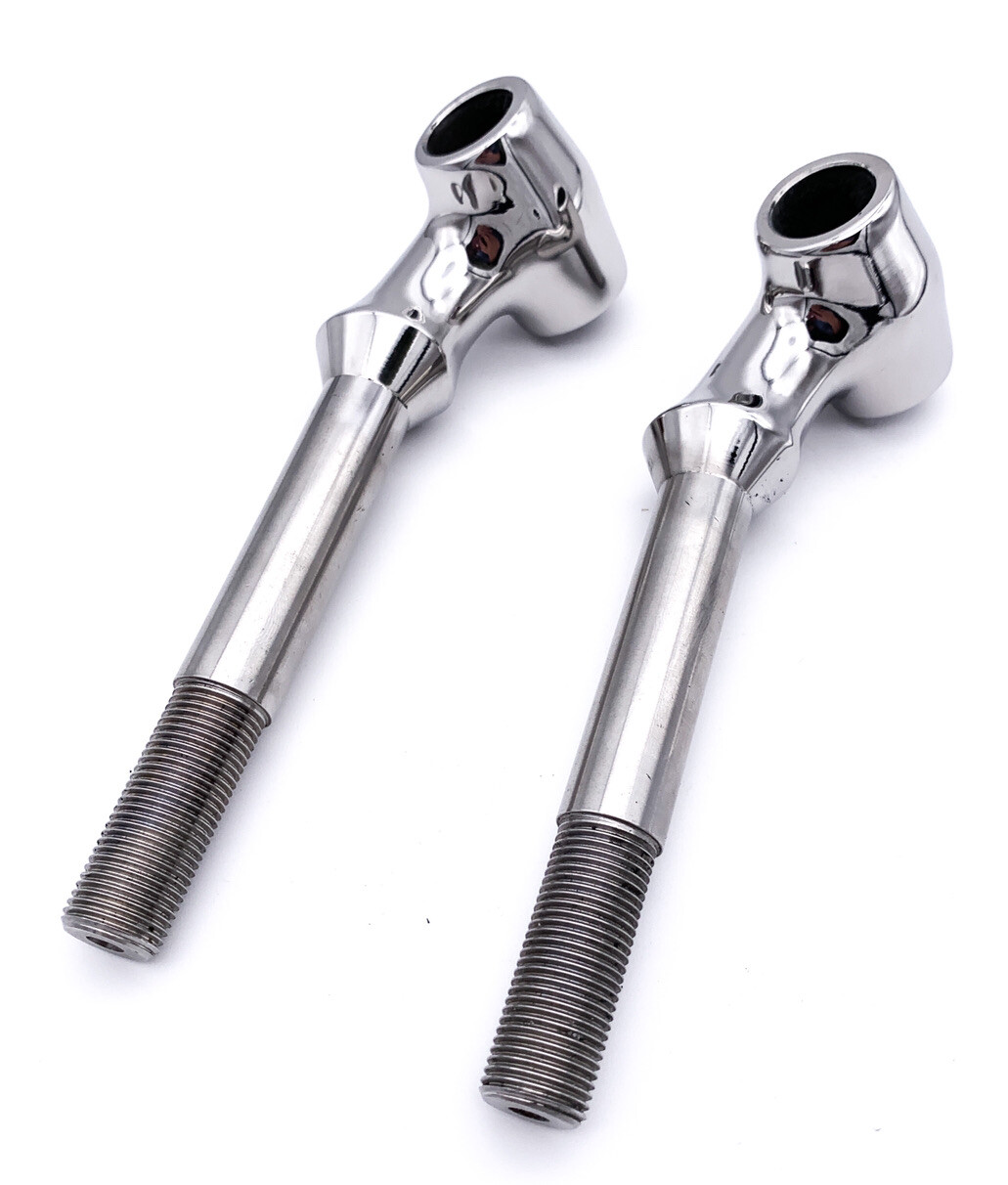 Chrome Steel Spring Perches For Hot Rods - Pete & Jakes 1042-C | eBay