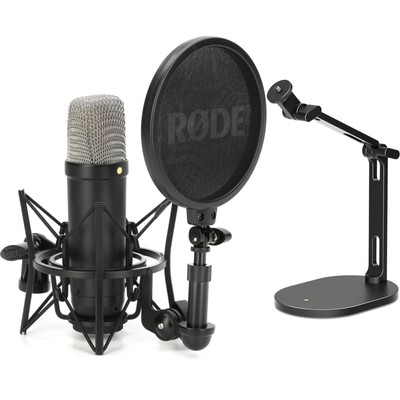 Rode NT1 Signature Series Condenser Microphone with Desk Stand - Black ...
