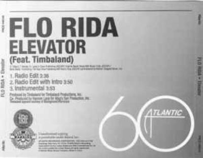 Flo Rida: Elevator PROMO MUSIC AUDIO CD Timbaland Radio Edits ...