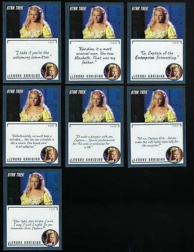 Star Trek TOS Archives and Inscriptions Lenore Karidian all 21 cards | eBay