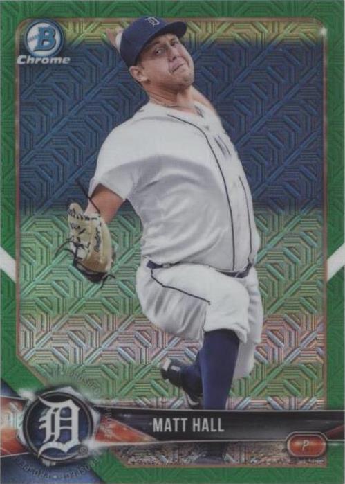 2018 Bowman - Chrome Prospects Matt Hall #BCP80 Green Mojo Refractor ...
