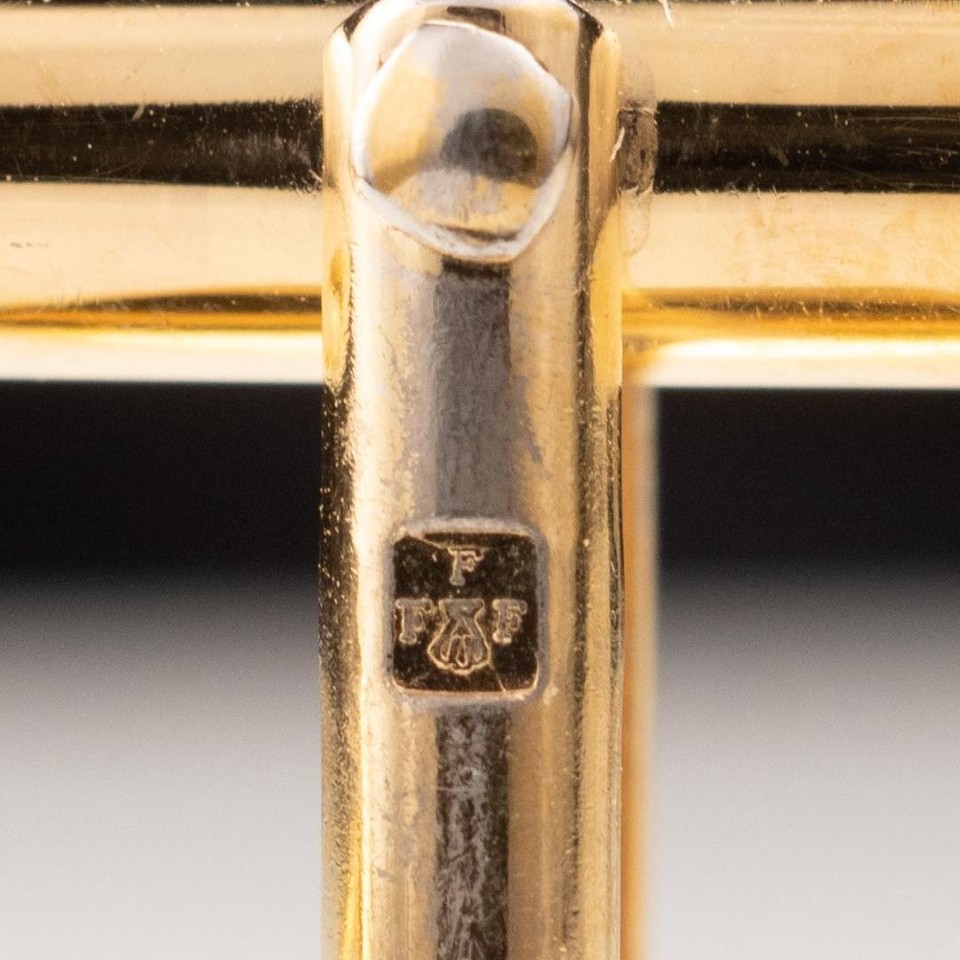 Givenchy Cufflinks Length 1.3cm Logo Mark Scallop shell Gold Color ...