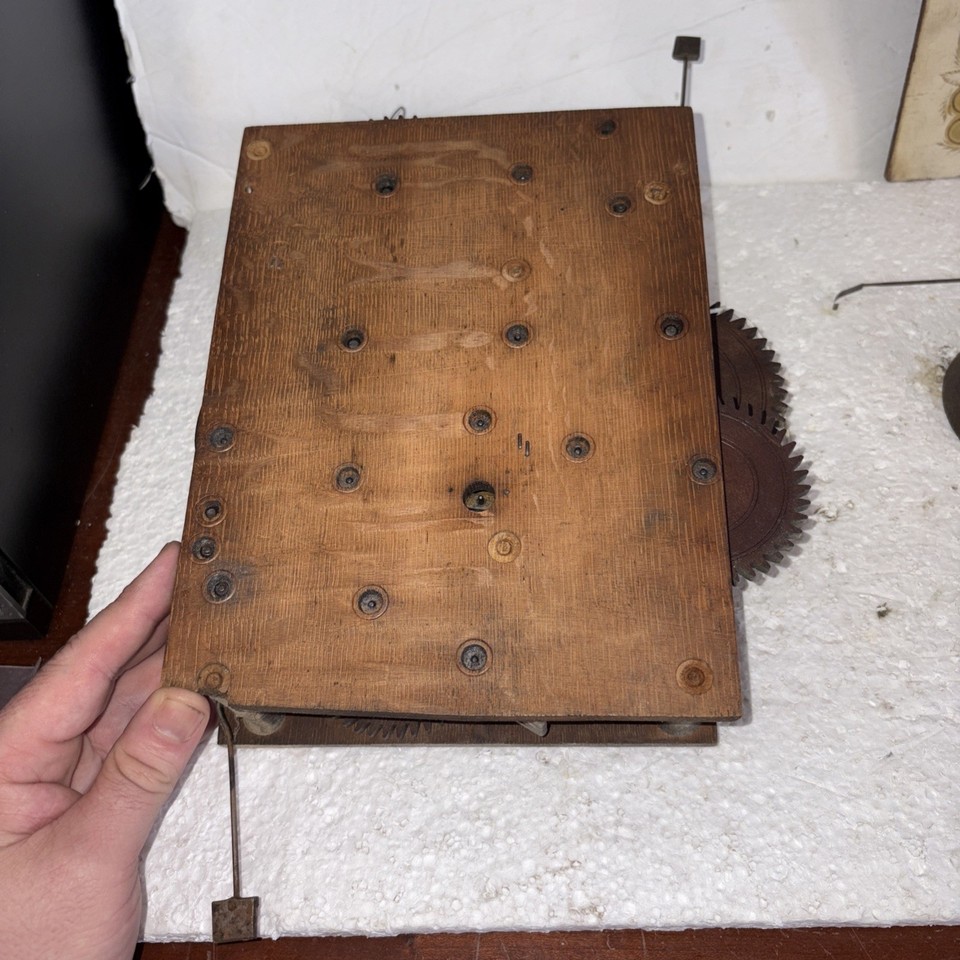 Groaner Wooden Works Grandfather Clock Movement- Daniel Pratt- c1835 ...