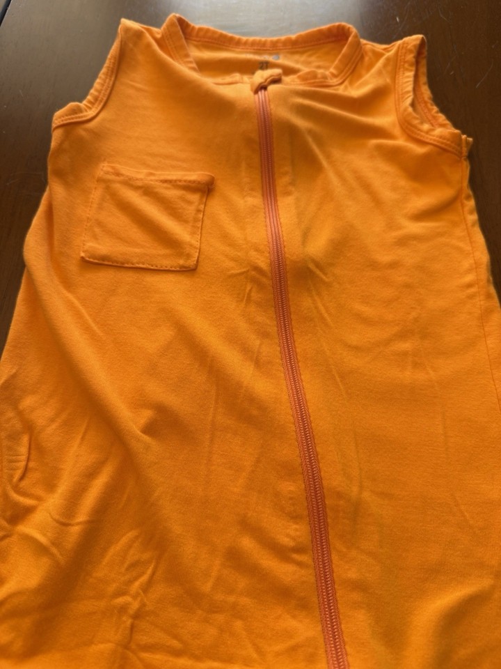 GUC - KYTE BABY 2T Orange Sleeveless Zip Bamboo Romper W/Pocket | eBay