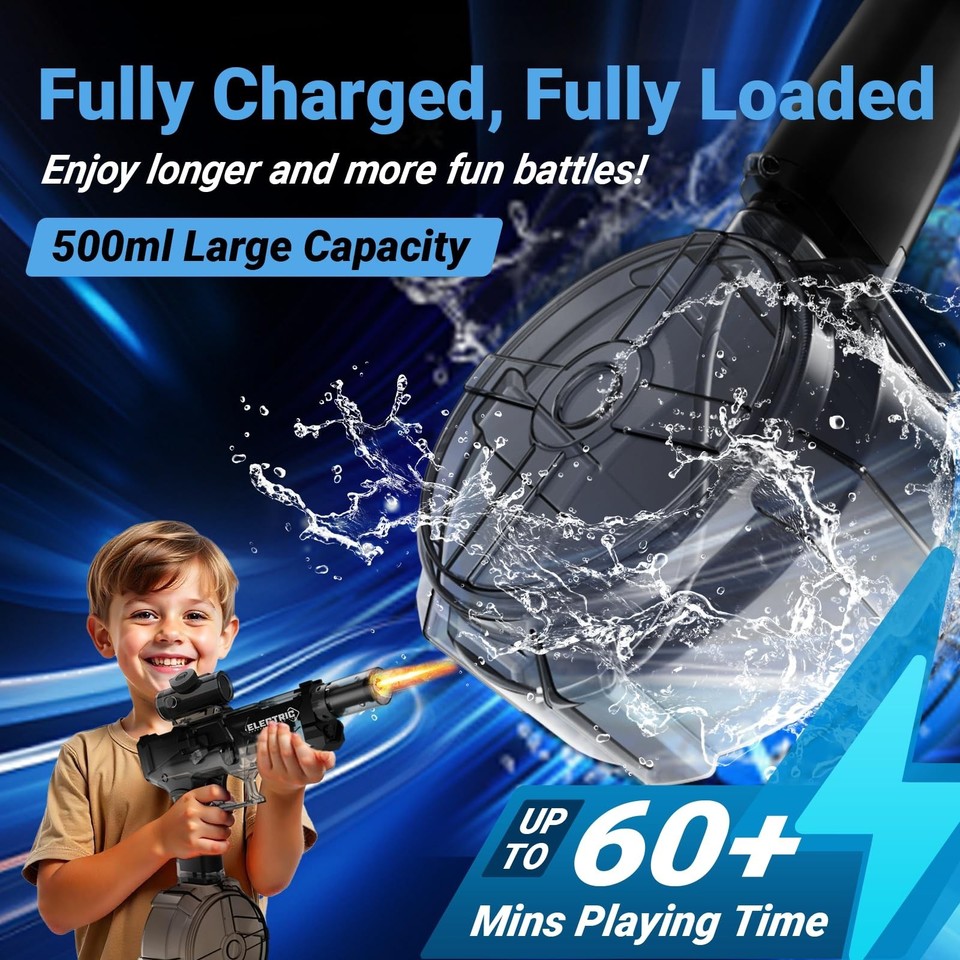 Automatic Electric Water Guns for Adults & Kids Ages 8-12，Powerful ...