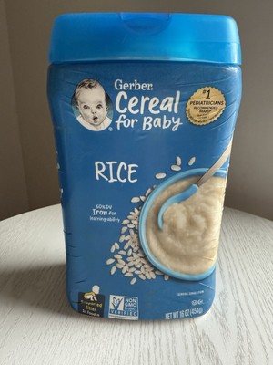 Gerber Rice Baby Cereal Single Grain First Foods Non GMO - 16 Oz | eBay