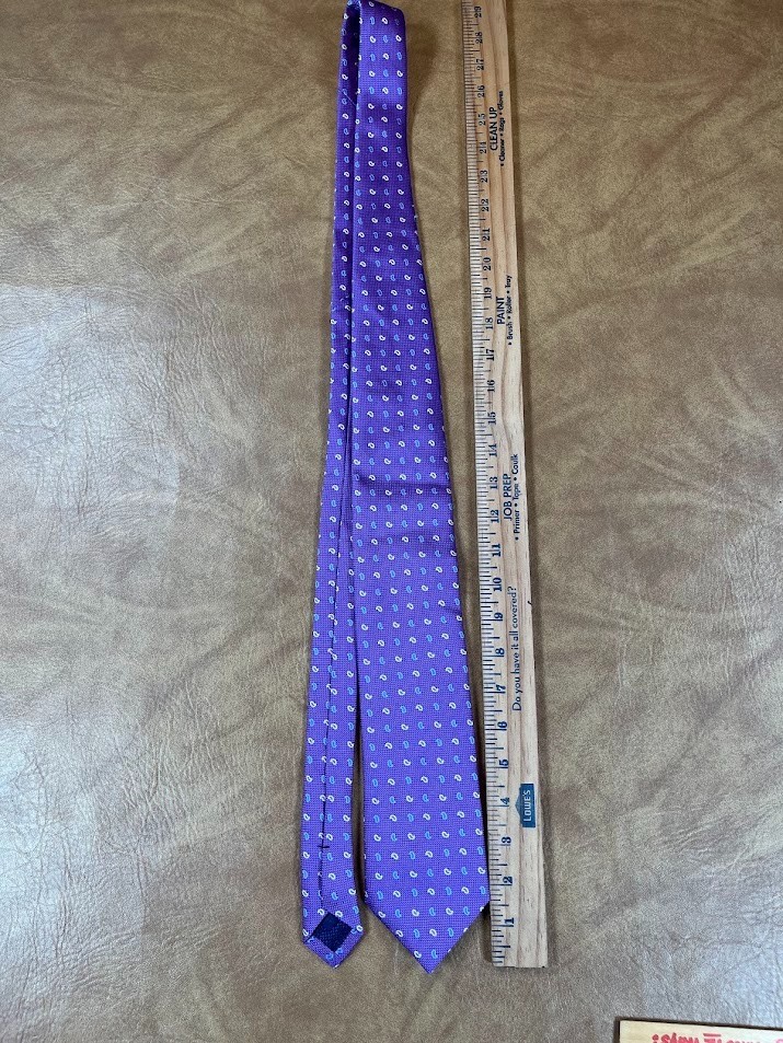 David Donahue Men's Purple Geometric Tie Necktie MSRP $115 | eBay