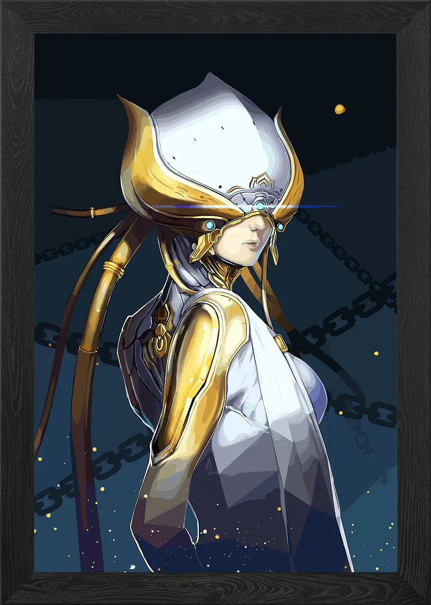 Lotus Warframe Digital Art Portrait Framed Wall Art Poster Canvas Print ...