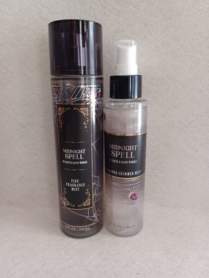 Lot of 2 Bath & Body Works MIDNIGHT SPELL Fragrance Mist + Shimmer Mist ...