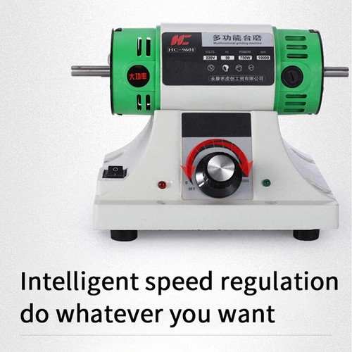 220V Electric Bench Polishing Grinding Machine Gem Jewelry Rock Grinder ...