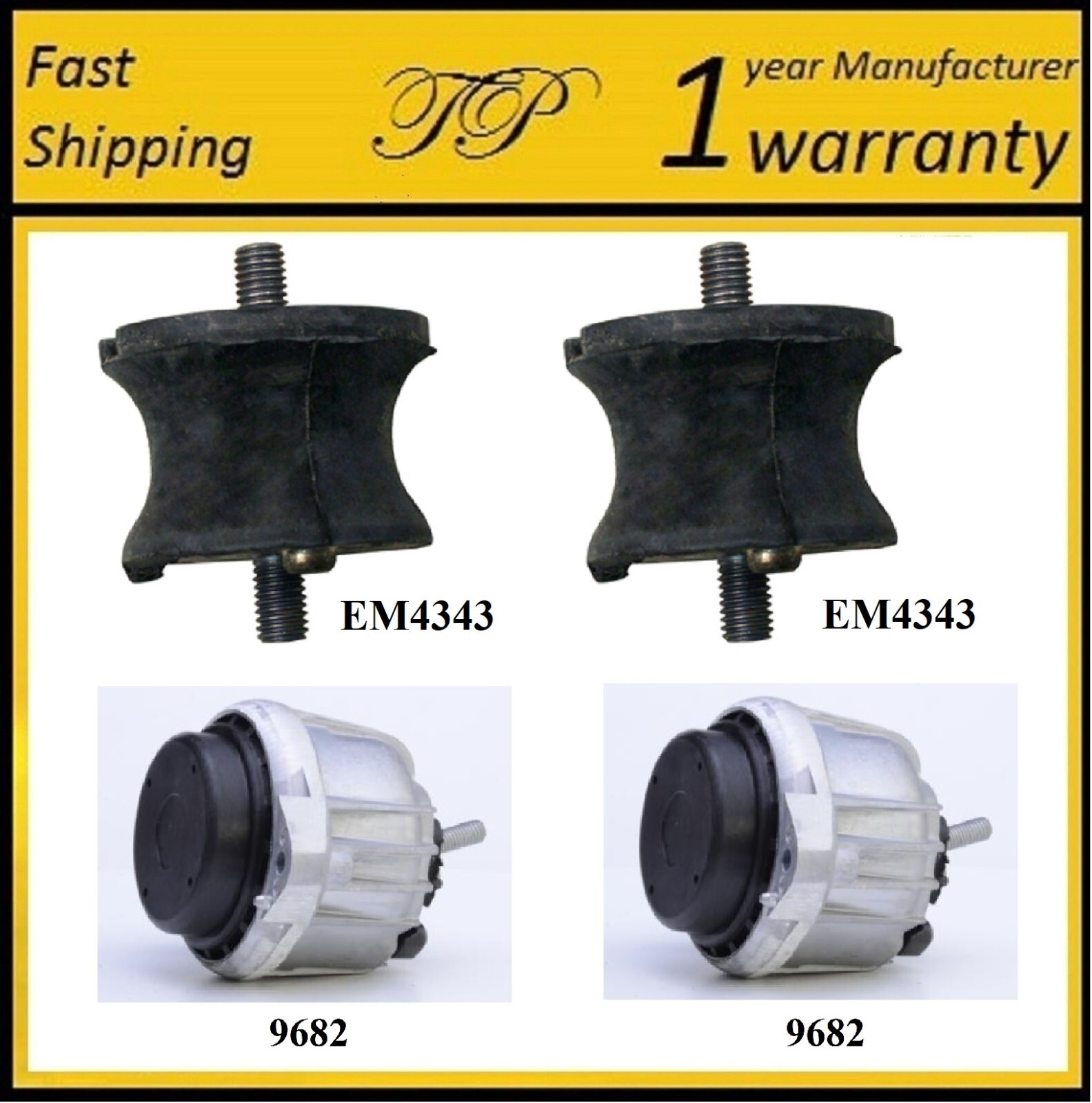 4 PCS FRONT MOTOR & TRANS MOUNT FOR 2011-2013 BMW 335IS 3.0L | eBay