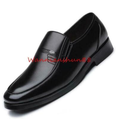 Mens Round Toe Business Formal Office Casual Comfort Work Dress Shoes ...