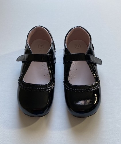 Girls Size 12 Black Leather Shoes New Vintage | eBay