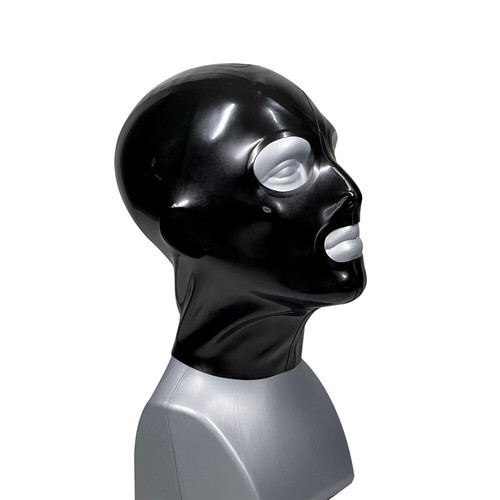 Mens Latex Rubber Hood Mask with Zipper Back Cosplay for Fetish ...